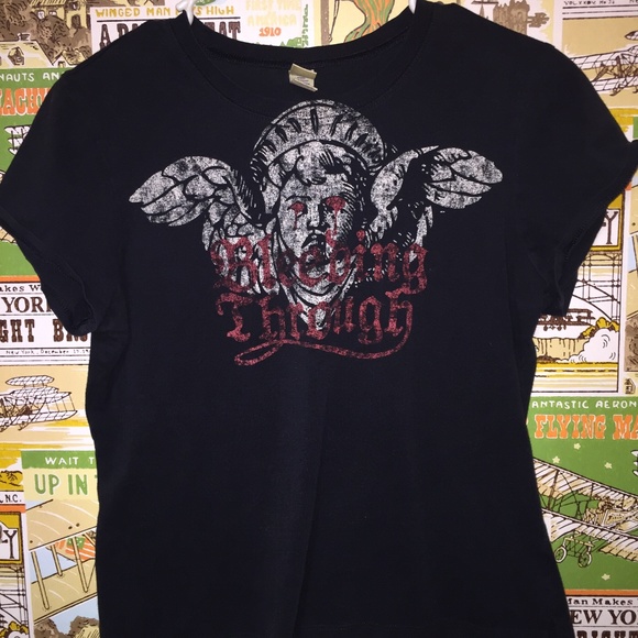 Kavio | Tops | Vintage Bleeding Through Band Tee | Poshmark